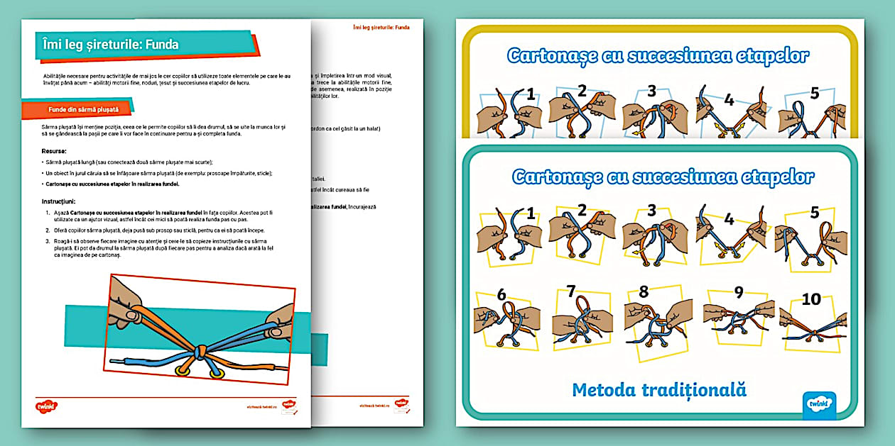 Învăț să îmi leg șireturile 5: Funda – Activitate