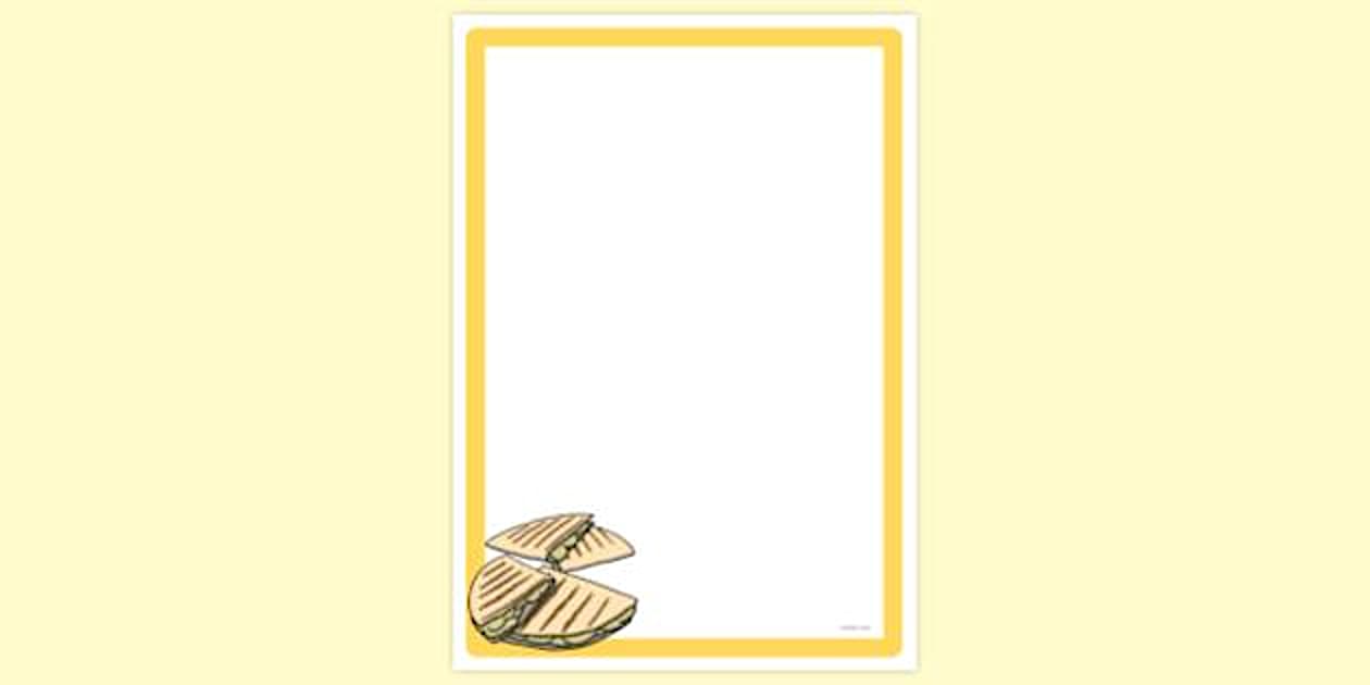 Quesadillas Page Border | Save time planning with Twinkl