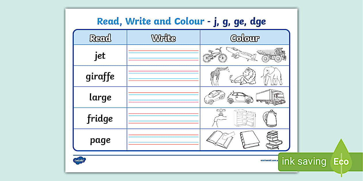 Read, Write and Colour - Twinkl