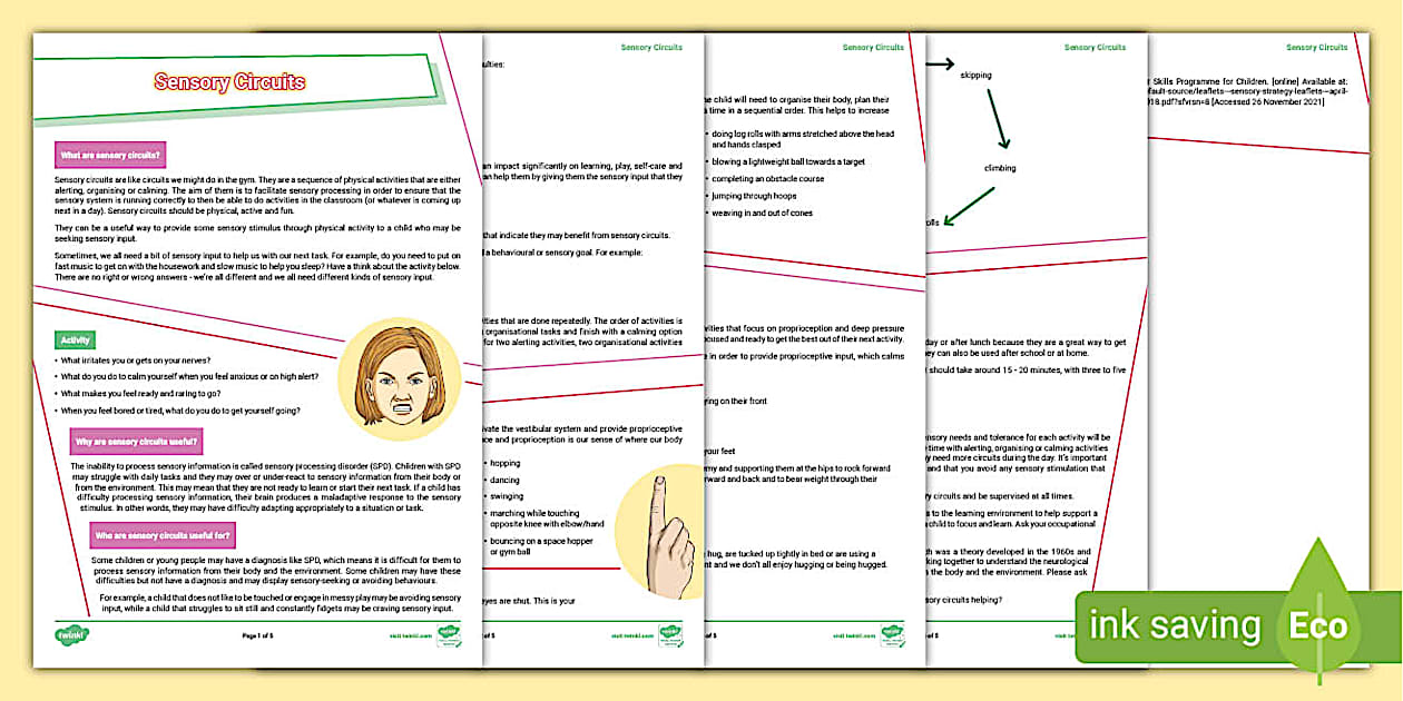 Occupational Therapy: Sensory Circuits Adult Guidance