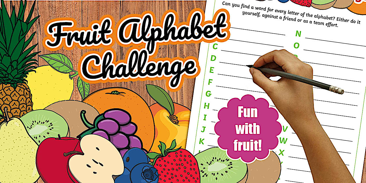 Fruit Alphabet Challenge Worksheet