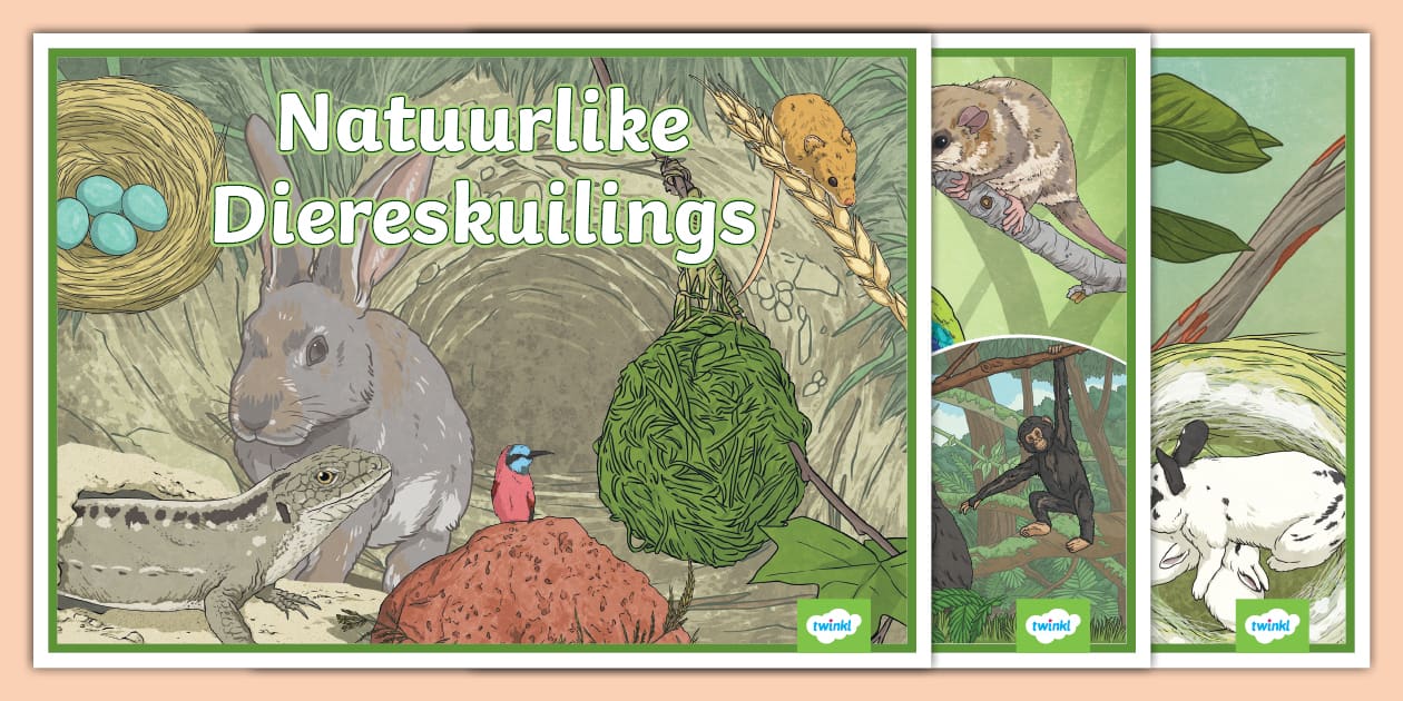Natuurlike Diereskuilings Vertoonplakkate