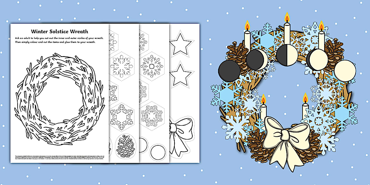 Winter Solstice Wreath (teacher made) - Twinkl