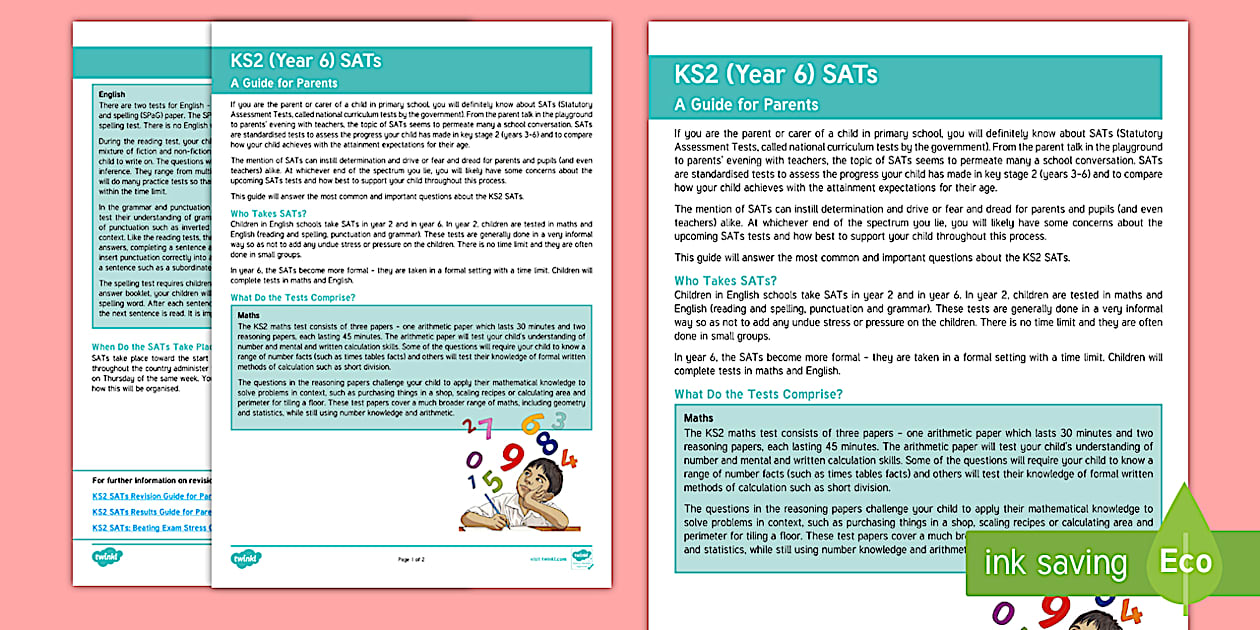 Year 6 SATs: Parents' Guide - Twinkl