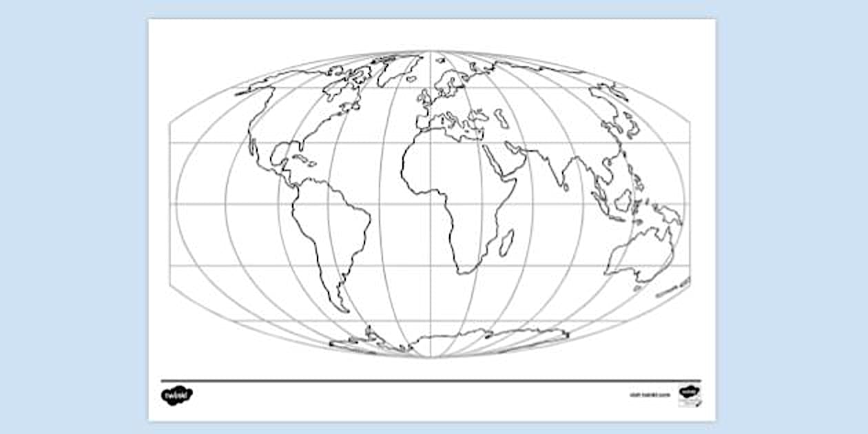 Pangaea Map Present Colouring | Colouring Sheets - Twinkl