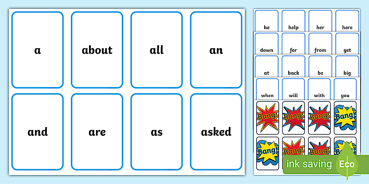 New Zealand Sight Word Bang Game (Teacher-Made) - Twinkl