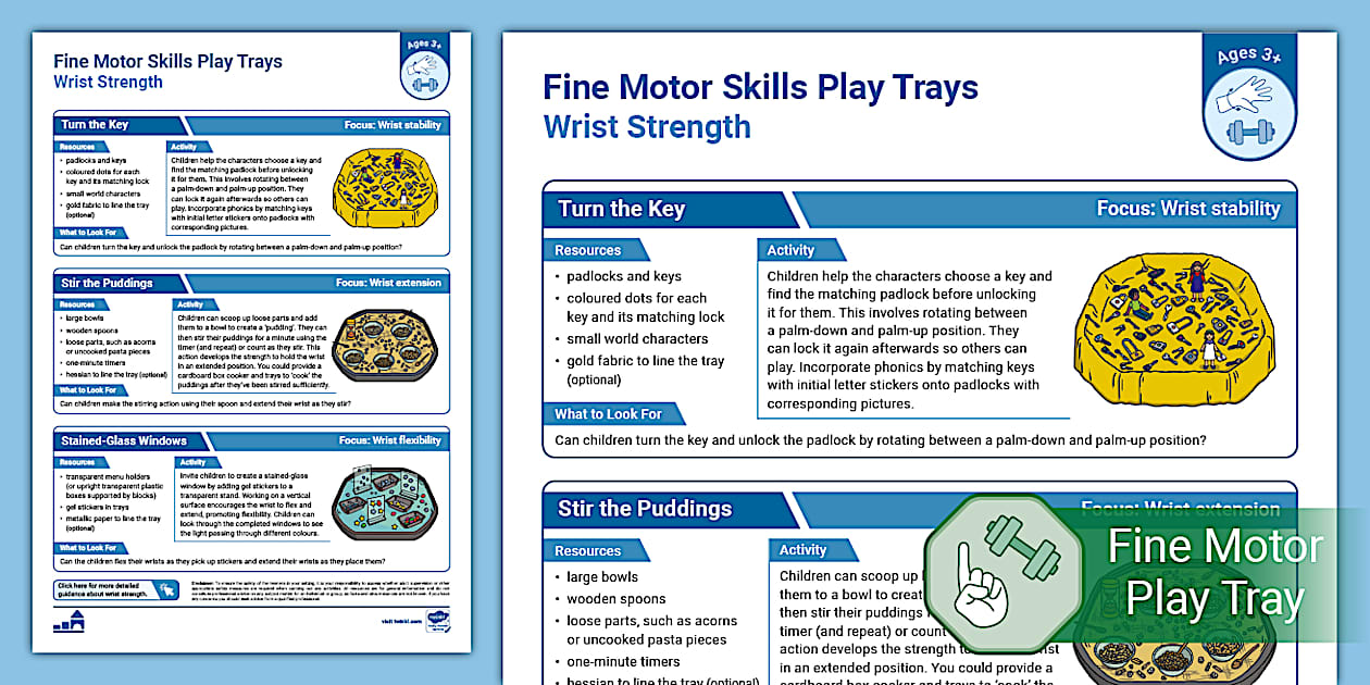 Wrist Strength Fine Motor Skills Play Trays (Set 1) | Twinkl
