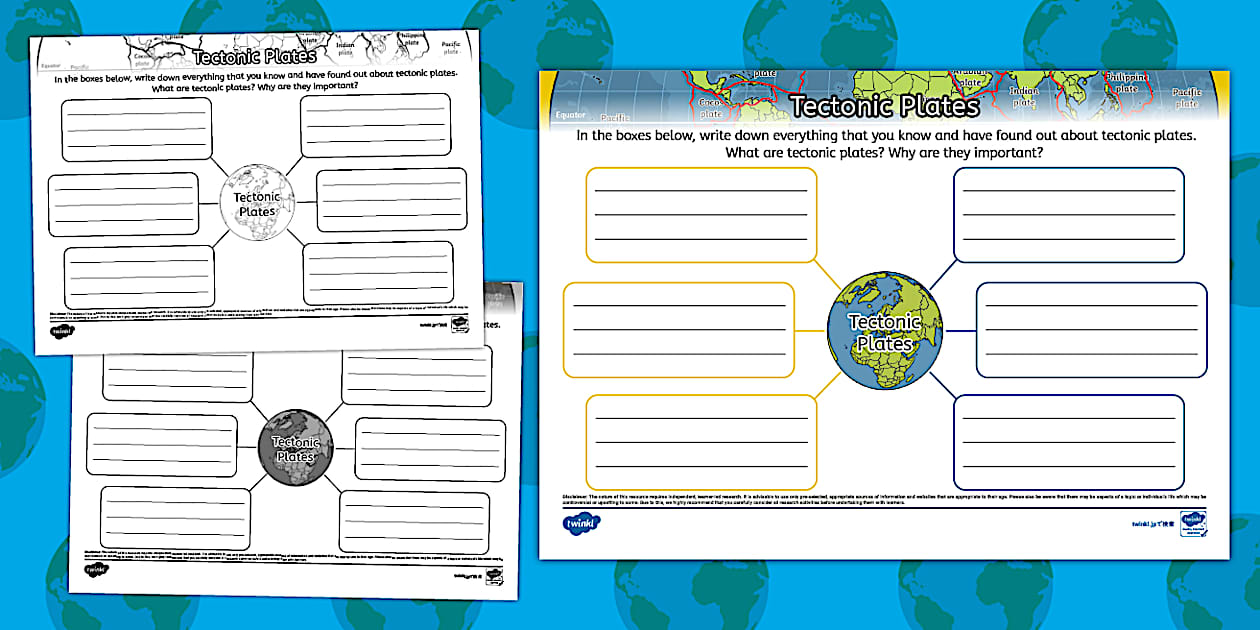 Tectonic Plates Mind Map - Twinkl Geography - Twinkl