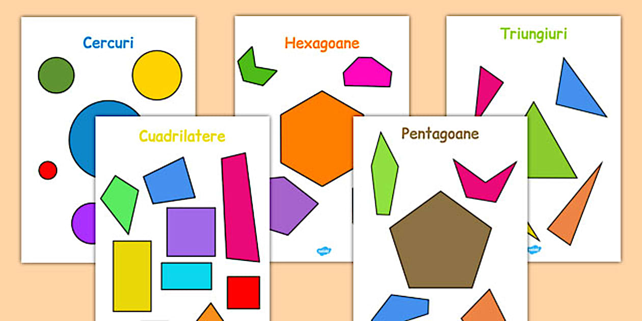 Figuri geometrice plane - Planșă (teacher made) - Twinkl