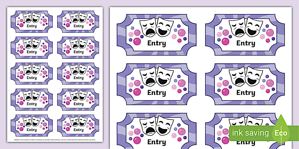 Theatre Entry Tickets (teacher made) - Twinkl