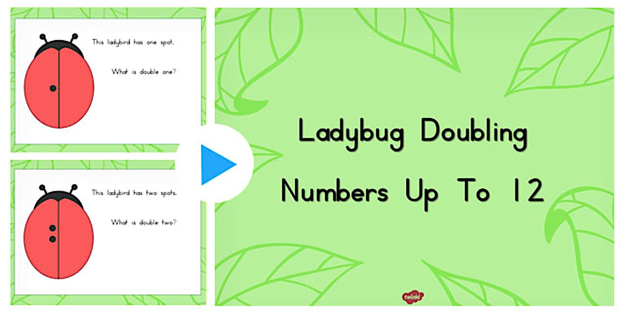 Ladybug Doubling Numbers Up to 12 PowerPoint (teacher made)