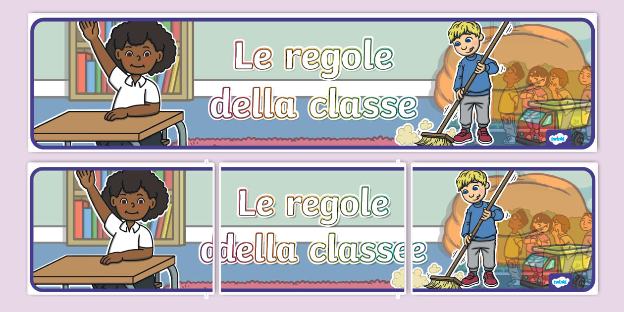 Le regole della classe Striscione (Teacher-Made) - Twinkl