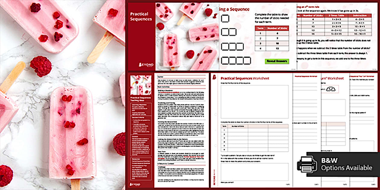 👉 Practical Sequences Lesson Pack | KS3 Maths | Beyond