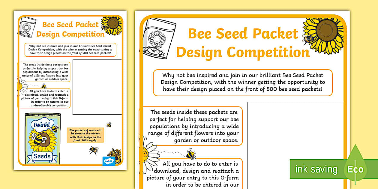 Bee Seed Design Competition | Primary Resources - Twinkl