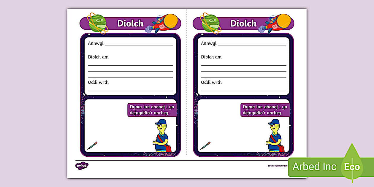 Llythyr o Ddiolch