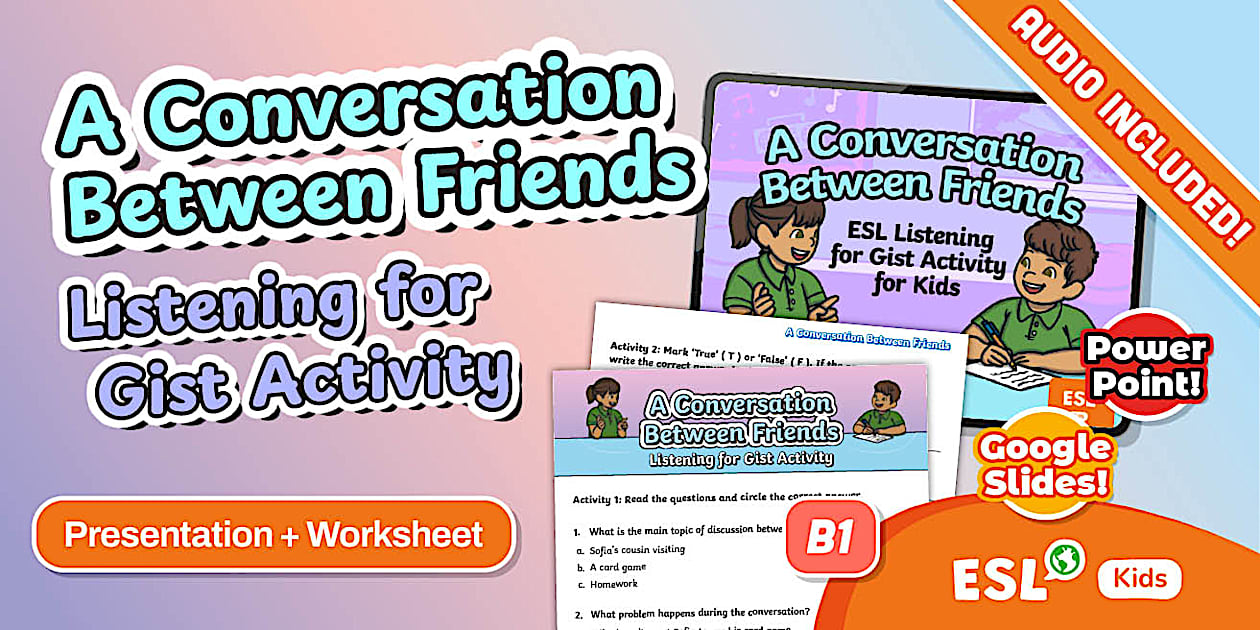 ESL Listening Activity Pack for Kids
