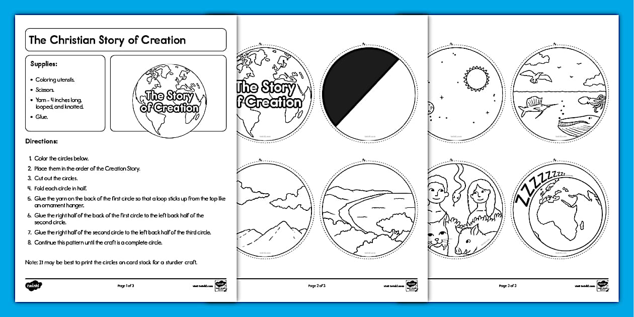 Creation Story Craft | Christian Education | Twinkl USA
