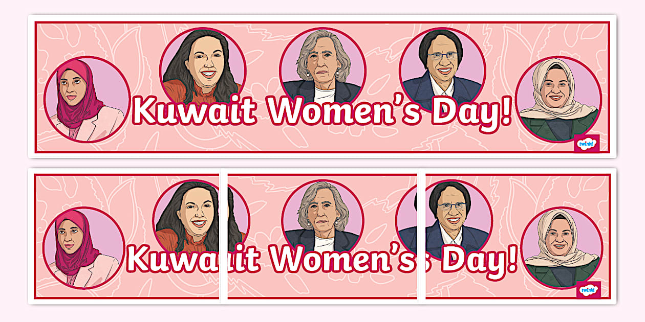 Kuwait Women's Day - Display Banner | Celebrate Kuwaiti Women