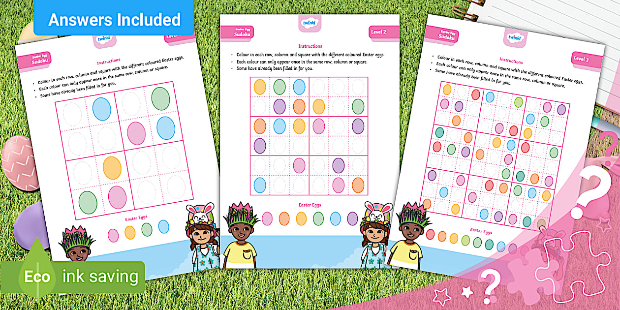 Easter Sudoku Puzzle Pack – Twinkl Puzzled (teacher made)
