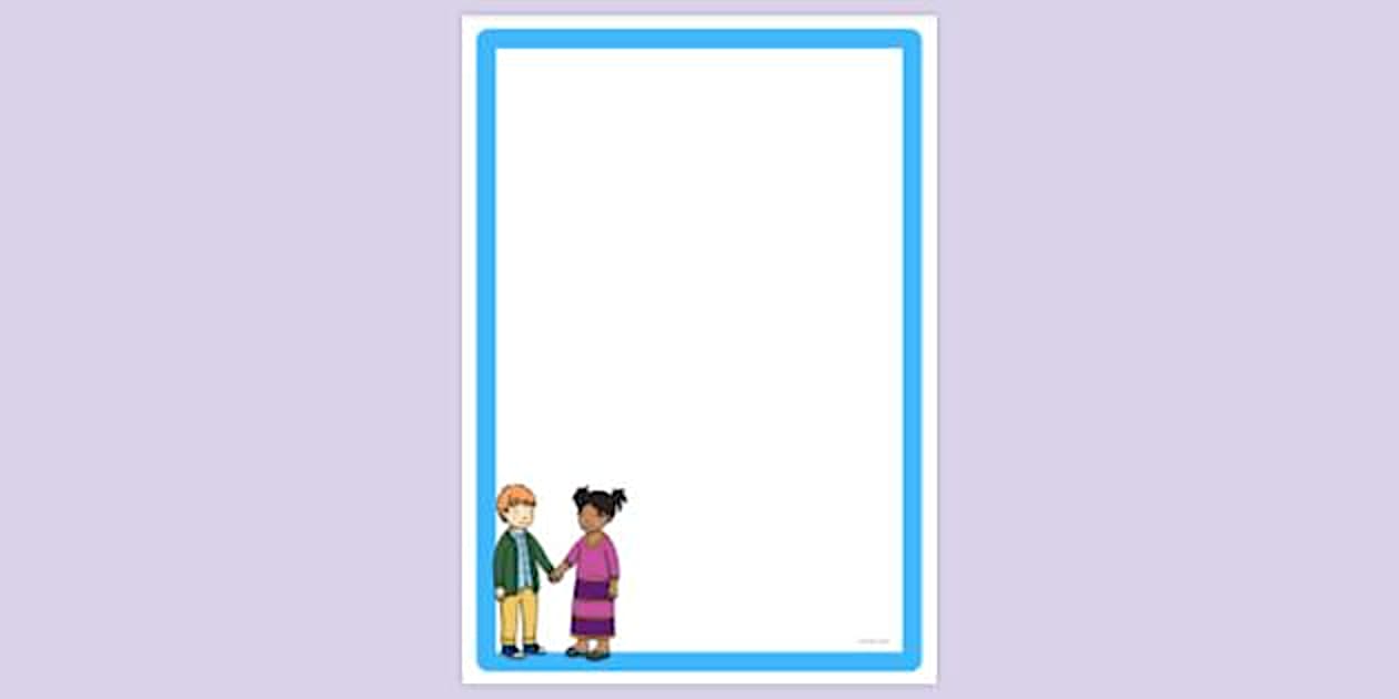 Simple Blank Friendship Page Border | Page Borders - Twinkl