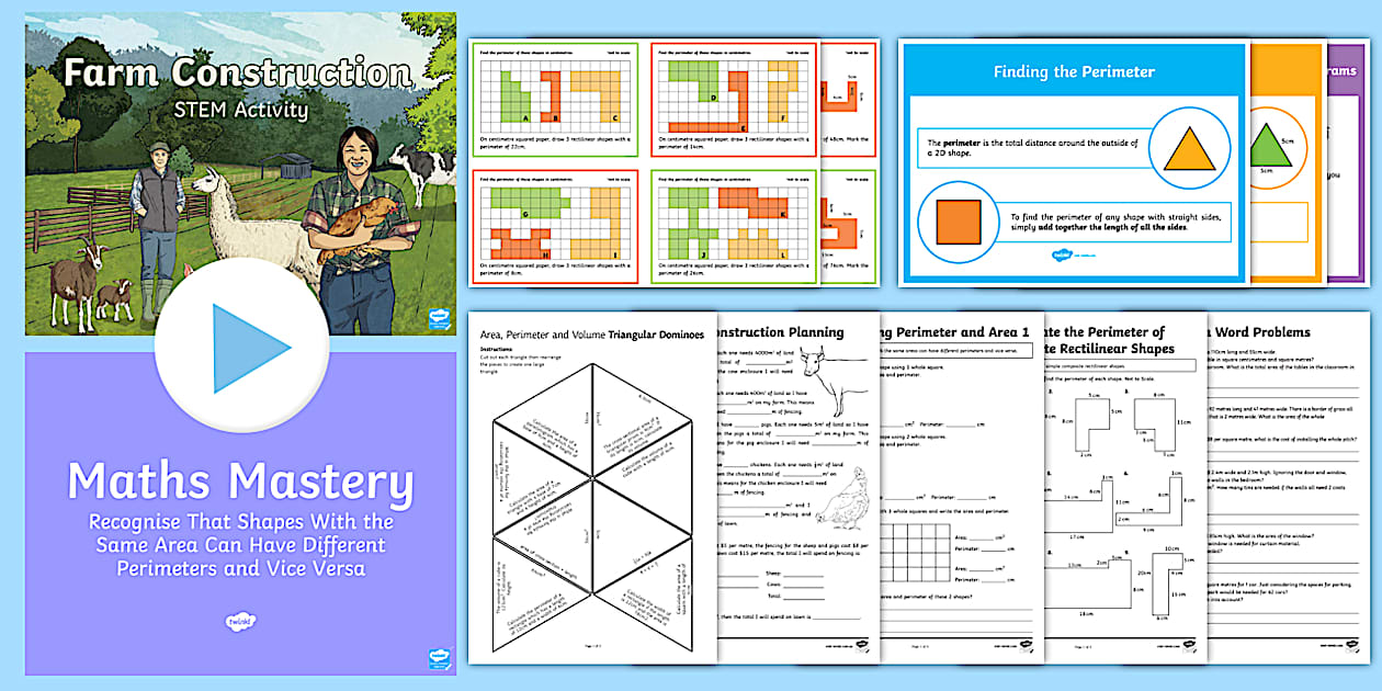 Area and Perimeter Activity Pack (teacher made) - Twinkl