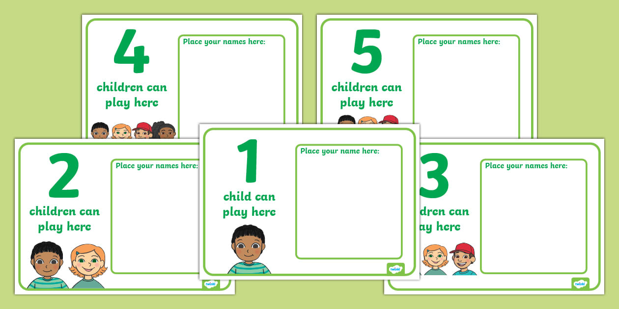 How Many Children Can Play Here With Names Center Posters