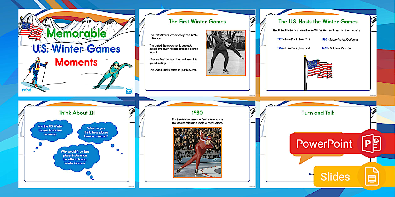 Memorable U.S. Winter Games Moments PowerPoint & Google Slides