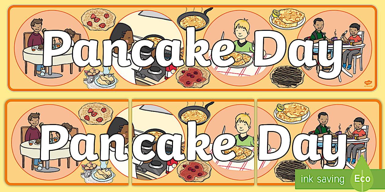 Pancake Day Display Banner (teacher made) - Twinkl