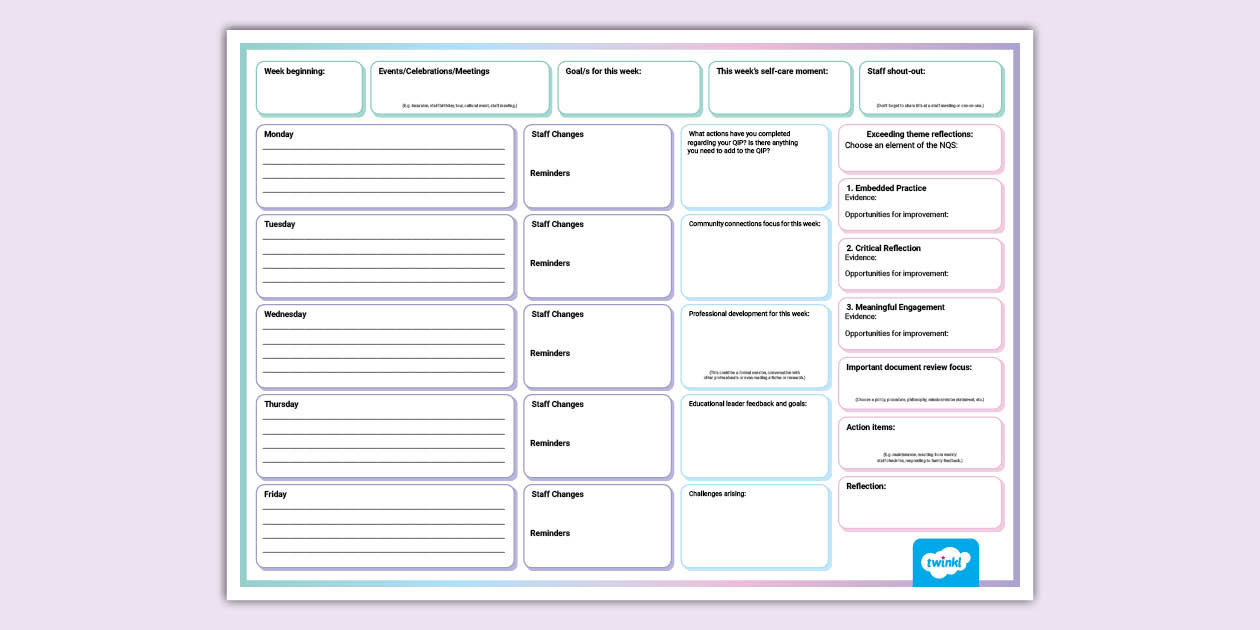 Director's Desk Planner (teacher made) - Twinkl