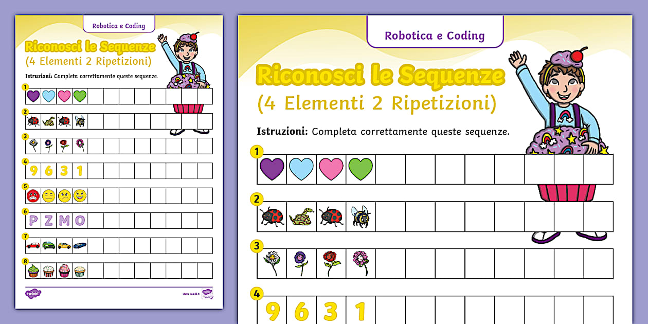 Robotica e Coding - Completa le Sequenze (teacher made)
