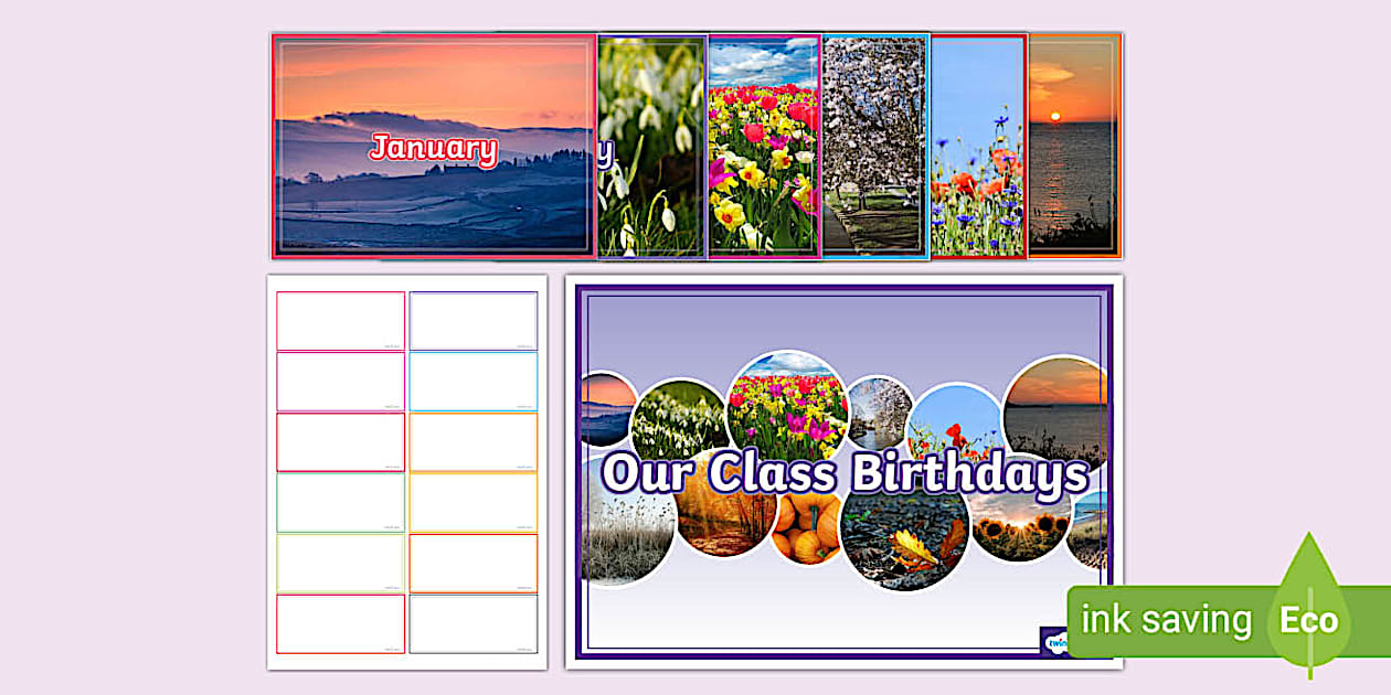 * NEW * Months of the Year UK Birthday Display - Twinkl - KS2