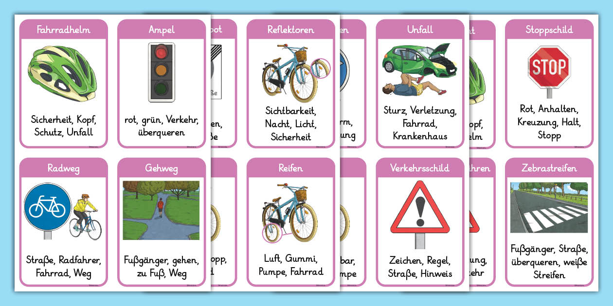 Verkehrserziehung - Tabu-Spiel