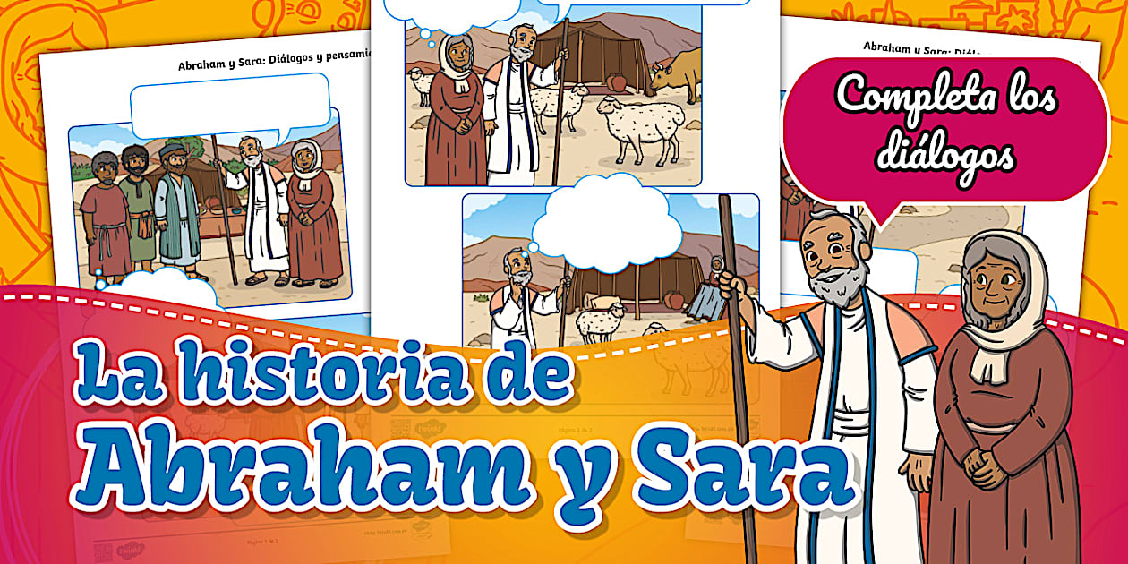 Hojas de trabajo: Completa los diálogos sobre la historia de Abraham y Sara
