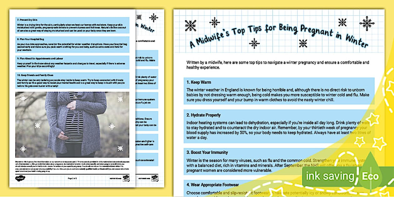 FREE! - A Midwife's Top Tips for Being Pregnant in Winter