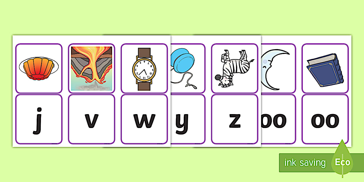 Phase 3 Phoneme and Picture Foldable Flashcards - Phase 3 Flashcards