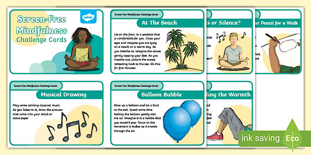 Screen-Free Mindful Moments Cards | Twinkl Canada - Twinkl