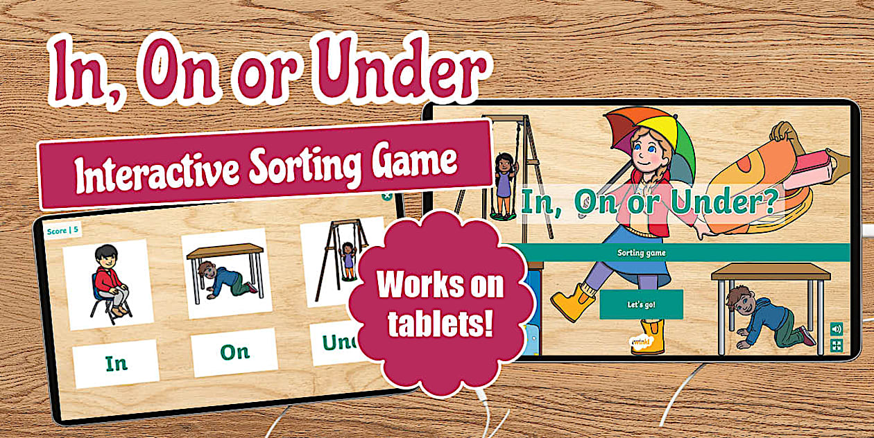 In, On or Under Interactive Sorting Game