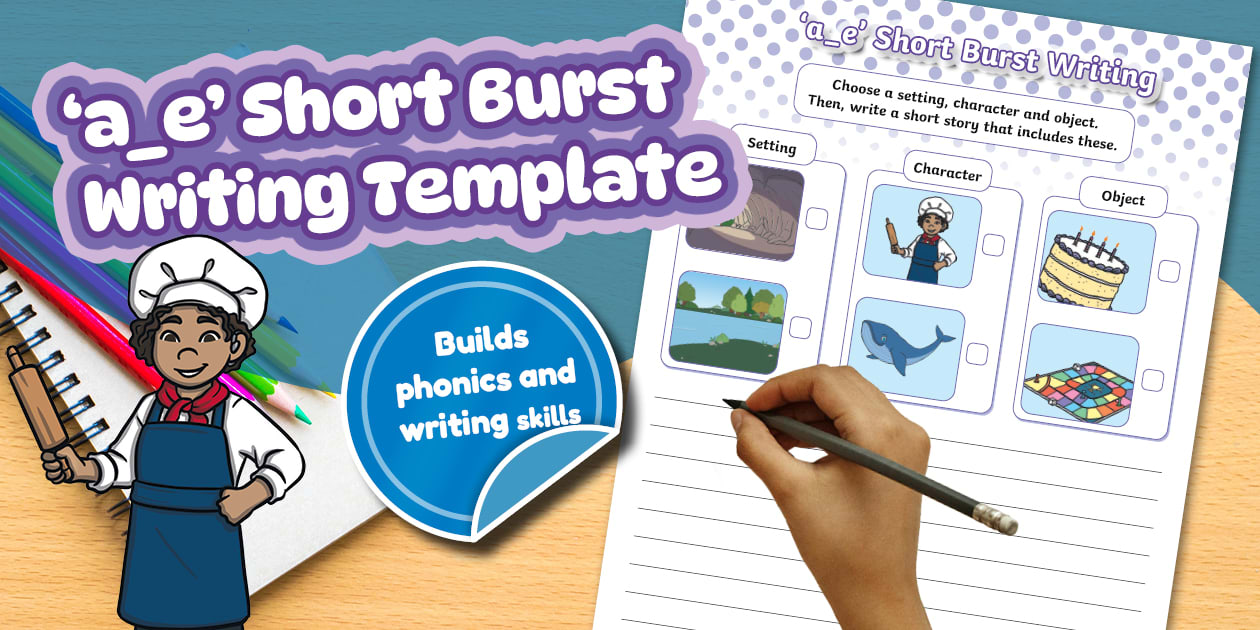 * NEW * 'a_e' Short Burst Writing Template