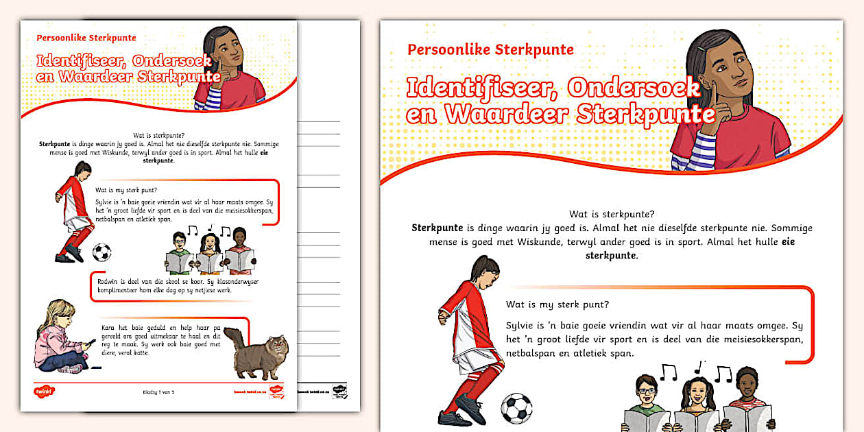 Persoonlik Sterk Punte - Aktiwiteit (teacher made) - Twinkl