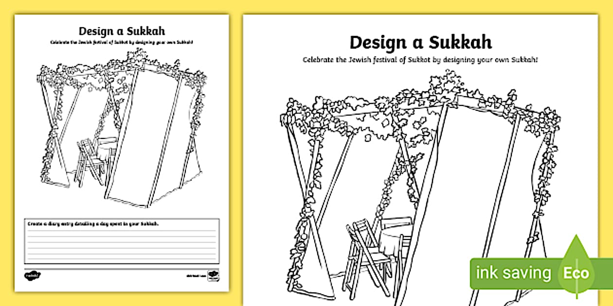 Fun Sukkah Coloring Page for 4th Grade | Twinkl USA - Twinkl