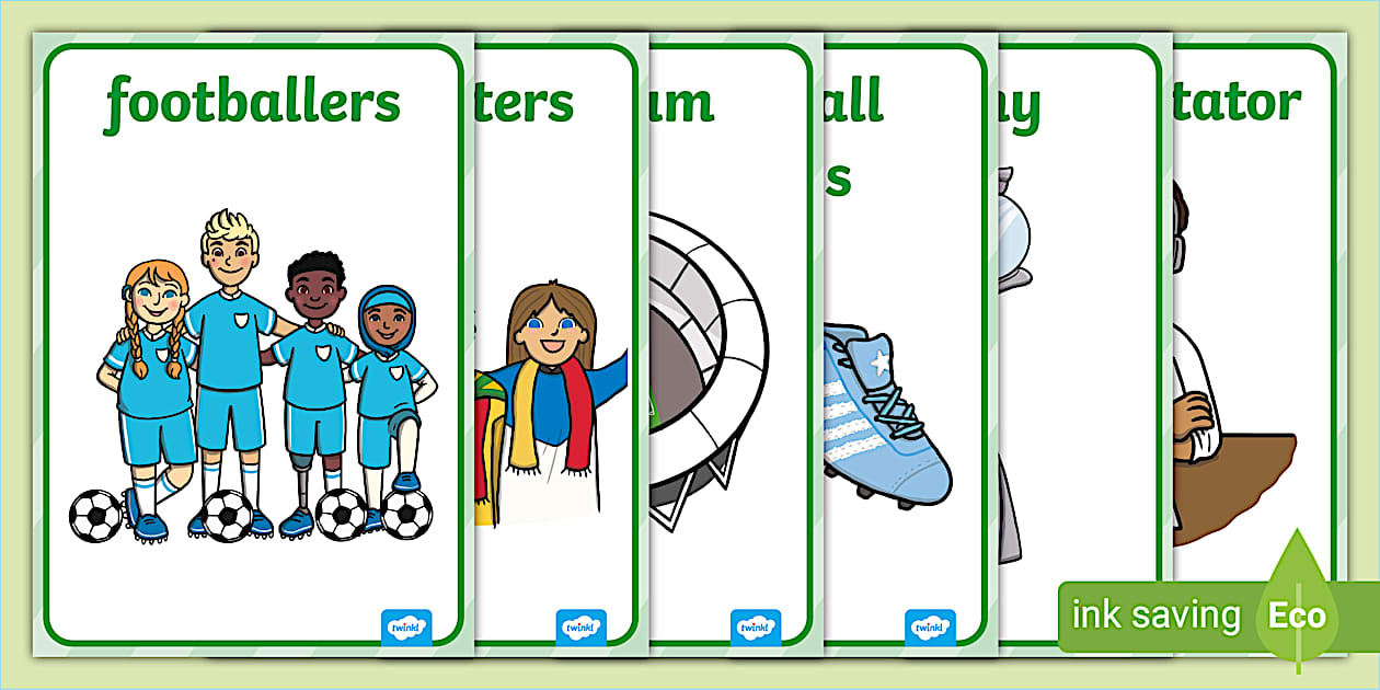 Cursive Football Posters - World Cup Display (teacher made)