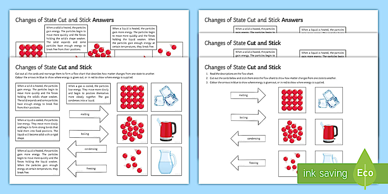 Changes of States of Matter Worksheet | Twinkl - Twinkl