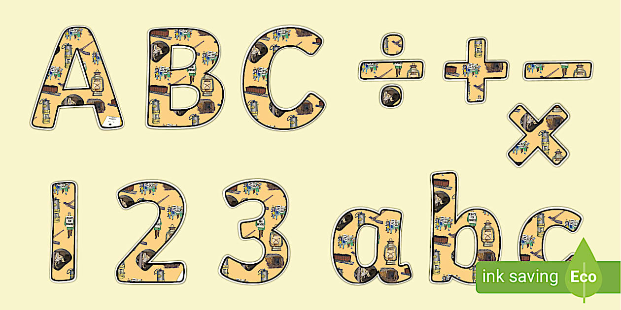 Mining-Themed Display Lettering (teacher made) - Twinkl