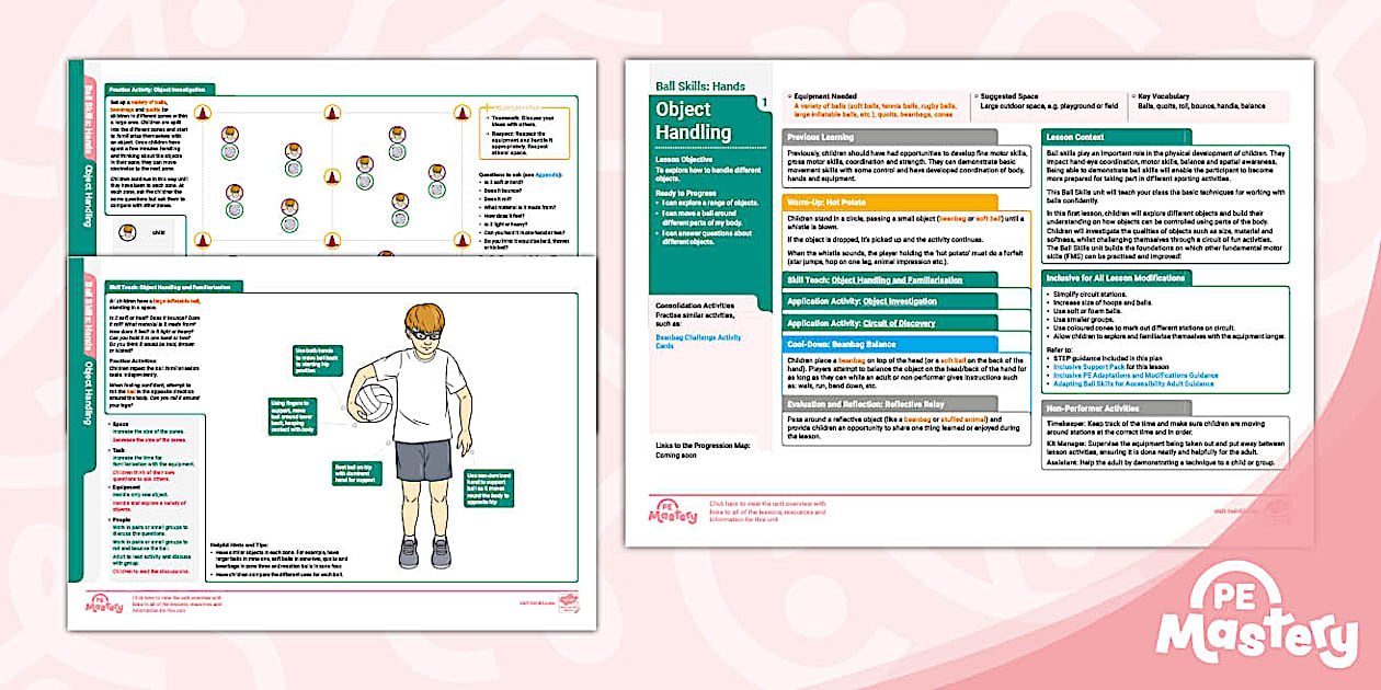 PE Mastery: Year 1 Ball Skills Lesson 1 - Object Handling