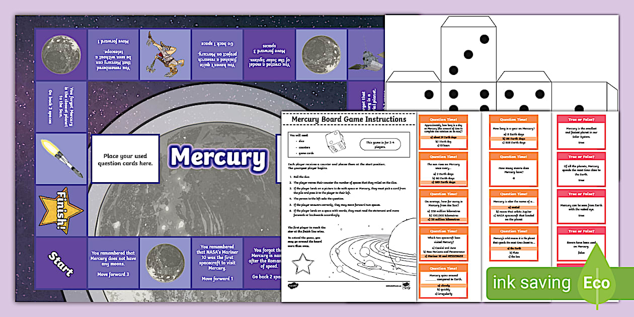 Mercury Board Game (teacher made) - Twinkl