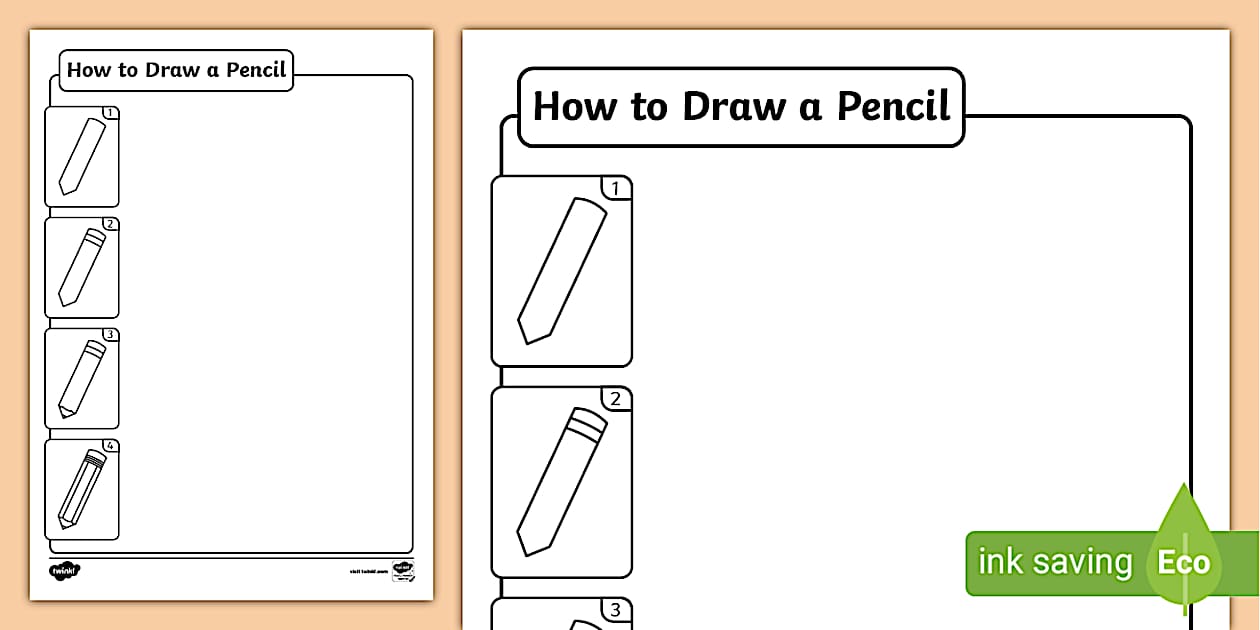 How to Draw a Pencil In Four Easy Steps | Twinkl Art | KS1