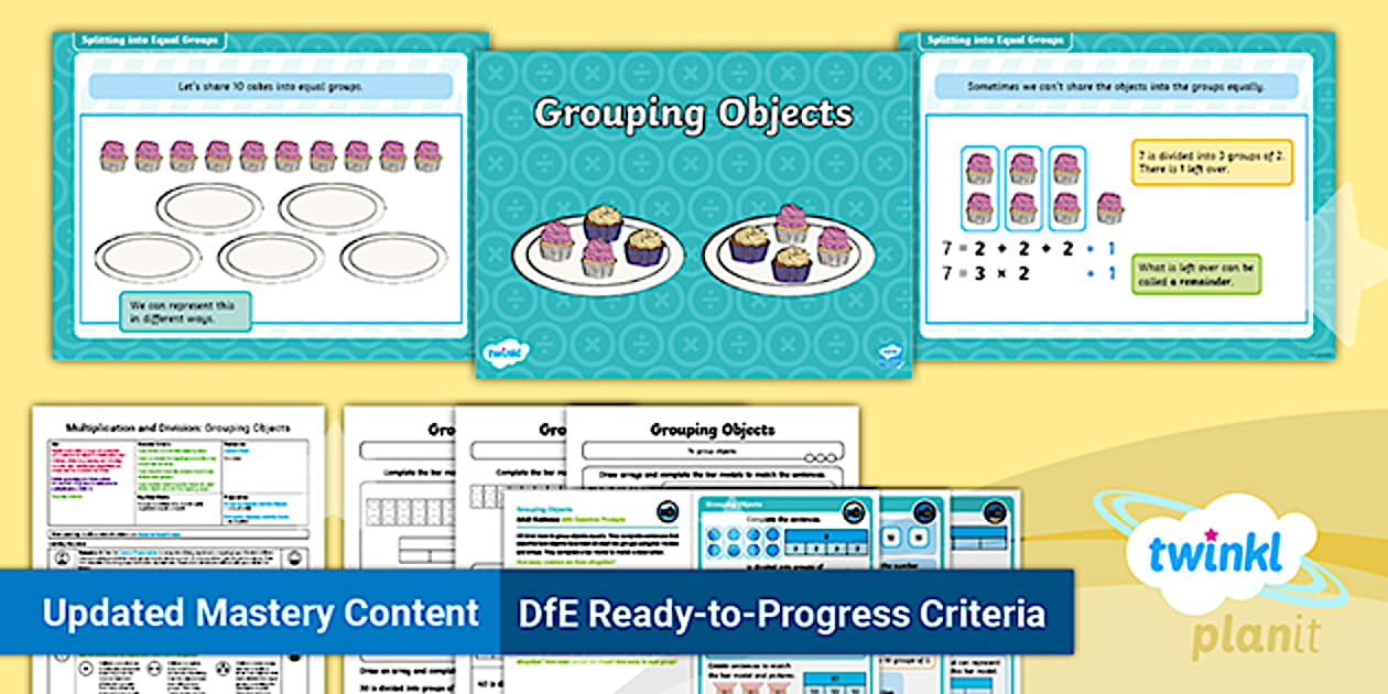 👉 Y2 Grouping Objects Planit Maths Mastery Lesson