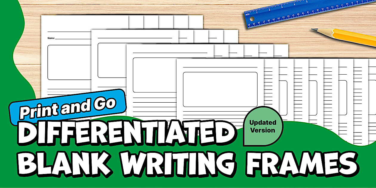 Differentiated Blank Writing Frames