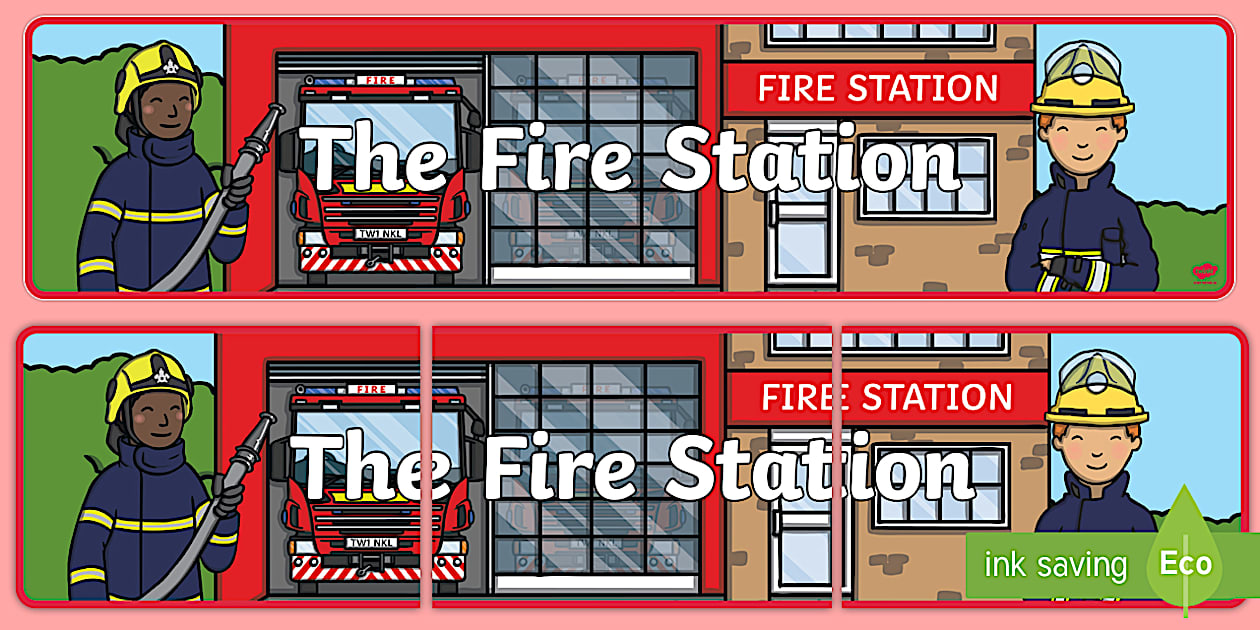 The Fire Station Aistear Display Banner - Twinkl