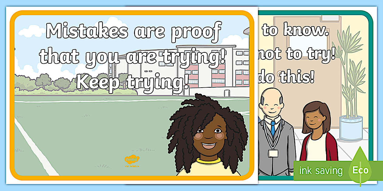 Making Mistakes Display Posters (teacher made) - Twinkl